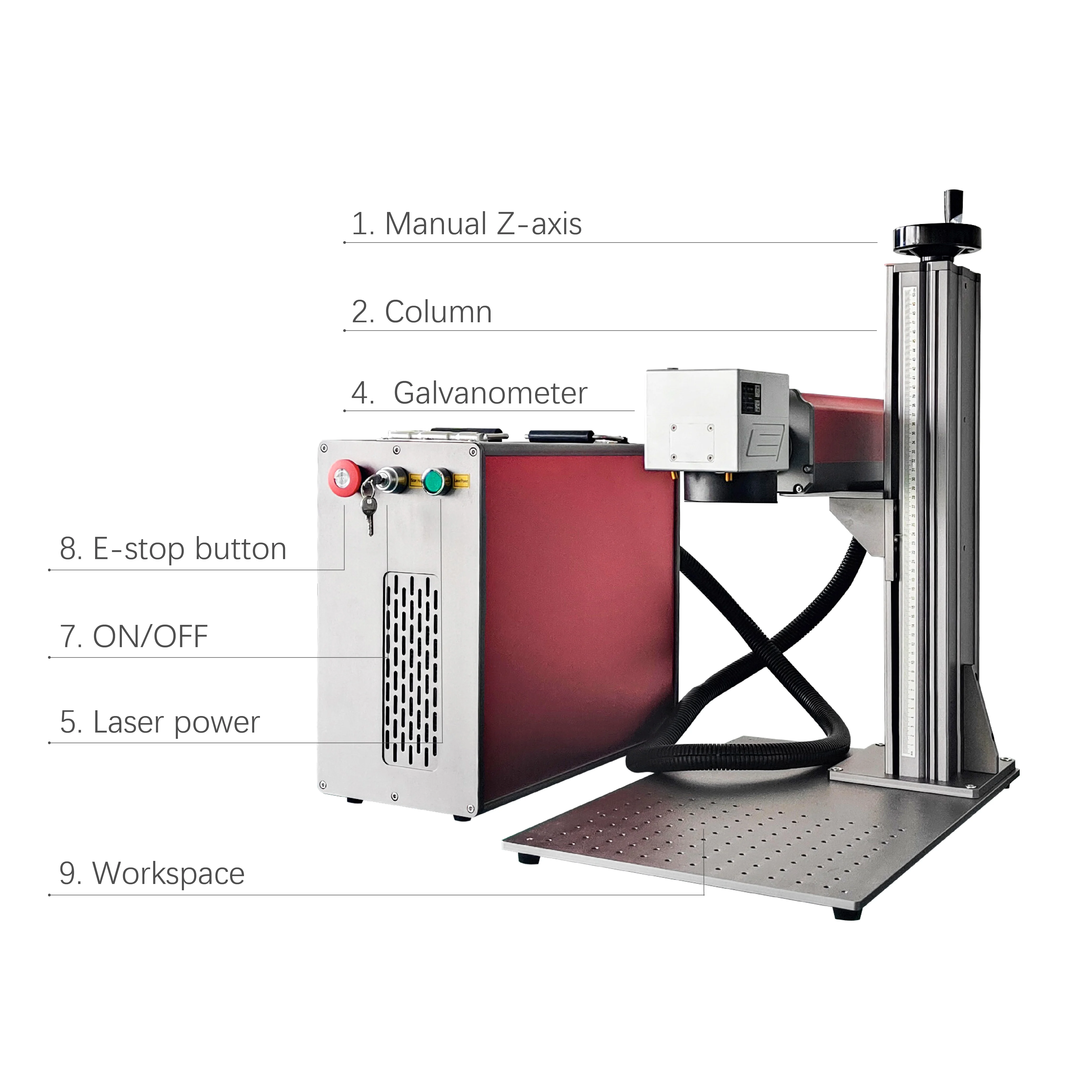 Deep Engraving Color Marking M7 JPT Mopa 60w Fiber Laser Marking ...