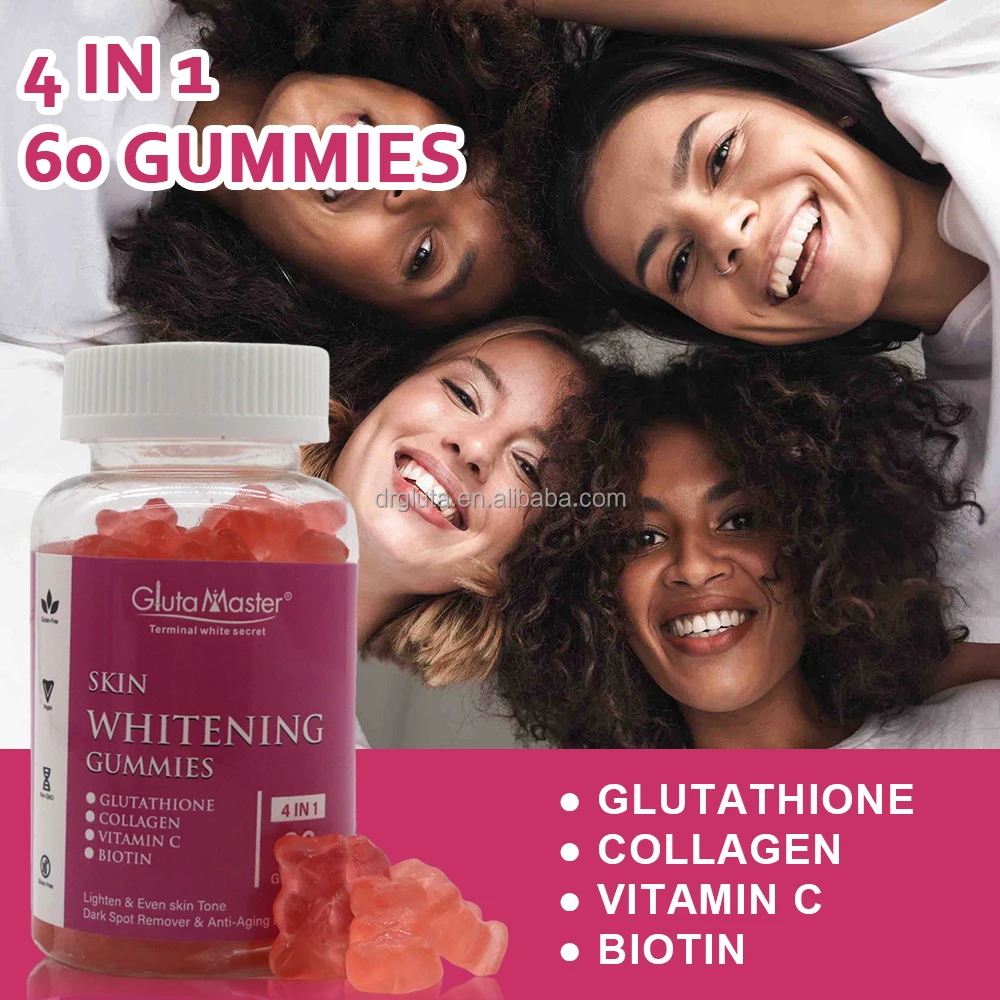 Natural Skin Whitening Gummies for Even Tone & Dark Spot Removal with ...