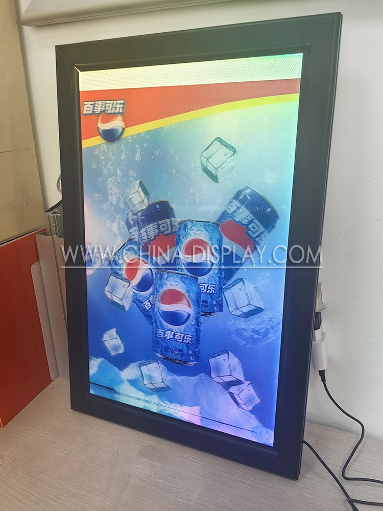 16x24 Anime Backlit Pictures Frame RGB Light Box Custom Black Frame Art ...