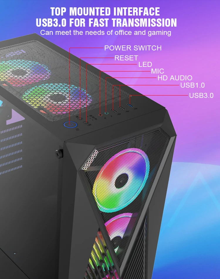 Atx Manufacturing Horizontal Itx Metal Front Panel Acrylic Powertrain ...