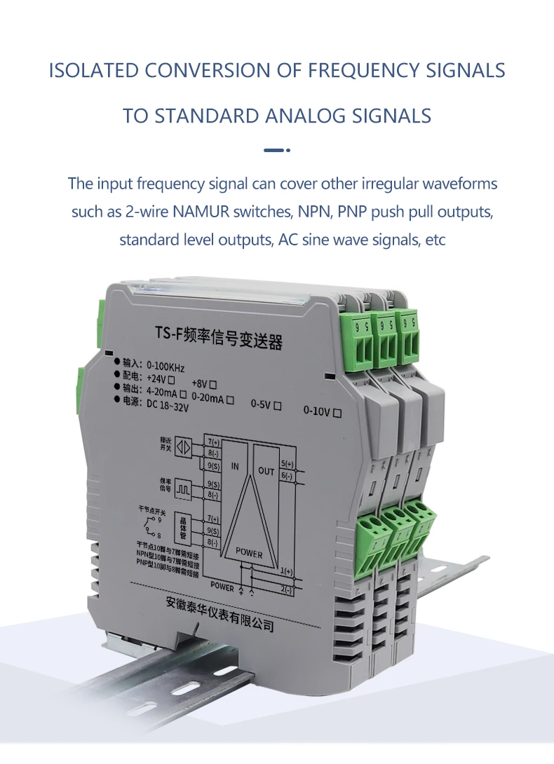 DC24V Galvanic Signal Isolation Converter for Industrial Automation