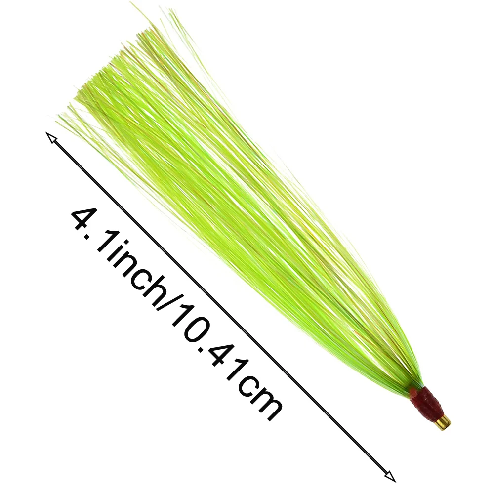 Fishing Lure Flash Teaser Tail Bucktail Teaser Jig Bait Sea Striker ...