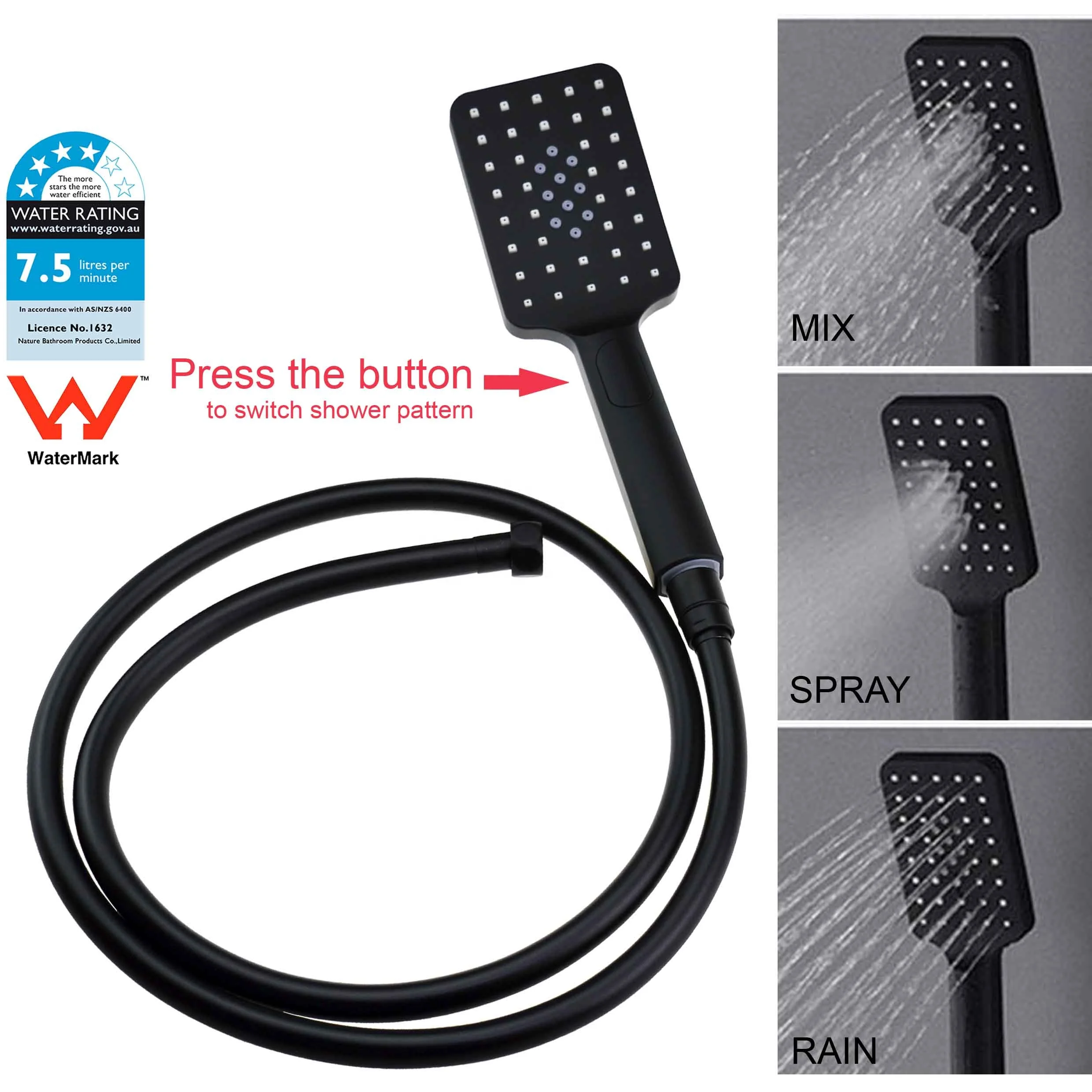 Australian Standard Watermark Wels Wall Mounted Half 3 Functions ...