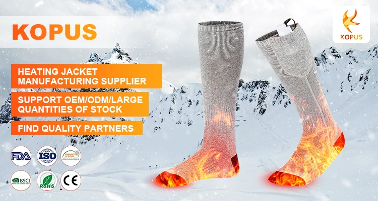 Coolmax Quick Dry Thermal Socks Usb Rechargeable Winter Snowboarding ...