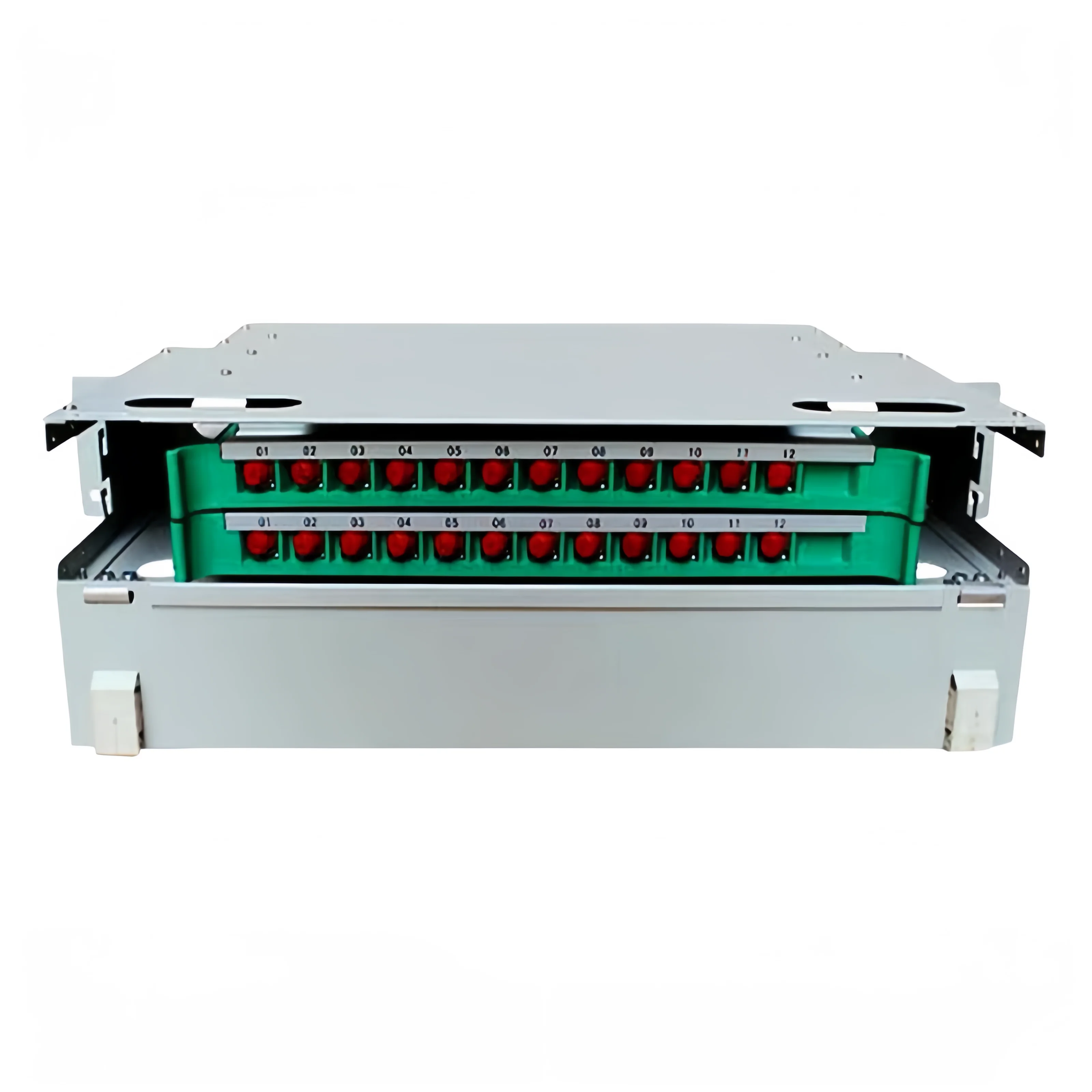 ftth 19 Inch Rack Mount Cabinet Optical fiber Distribution Frame 1U ...