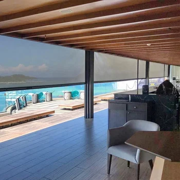 Outdoor Waterproof Windproof Custom Ziptrack Blinds Zip Screen ...