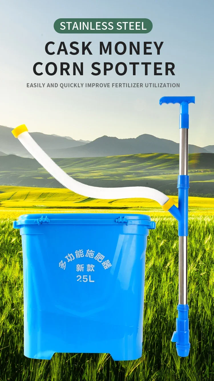 25KG Backpack Mini Fertilizer Applicator Manual Fertilizer Spreader ...