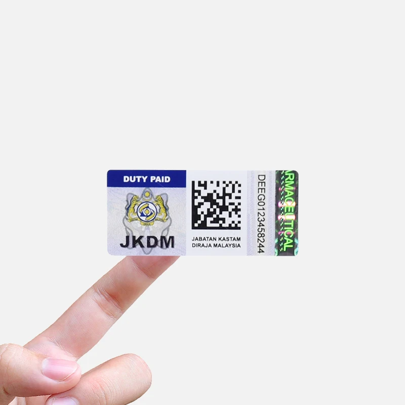 Holographic Strip Labels With Barcodes Printing For Detailed Designs ...