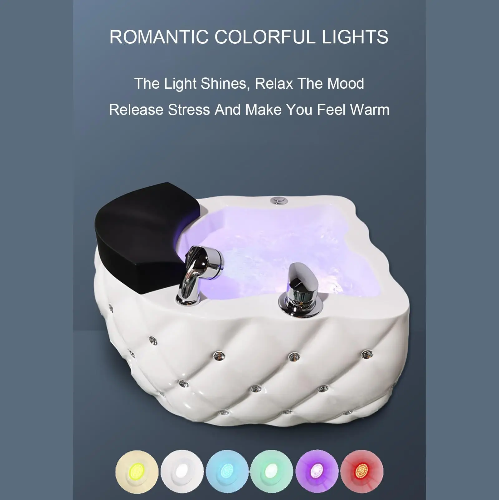 Luxury Nail Salon LED Pedicure Basin Equipment Foot Spa Massage ...