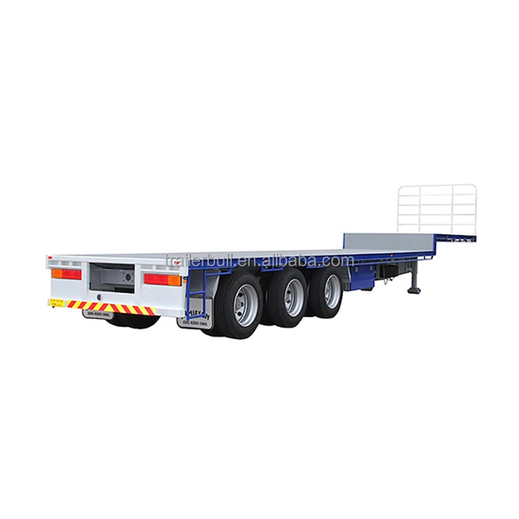 16m Heavy Duty Double Deck Flatbed Semi Trailer for General Cargo and ...
