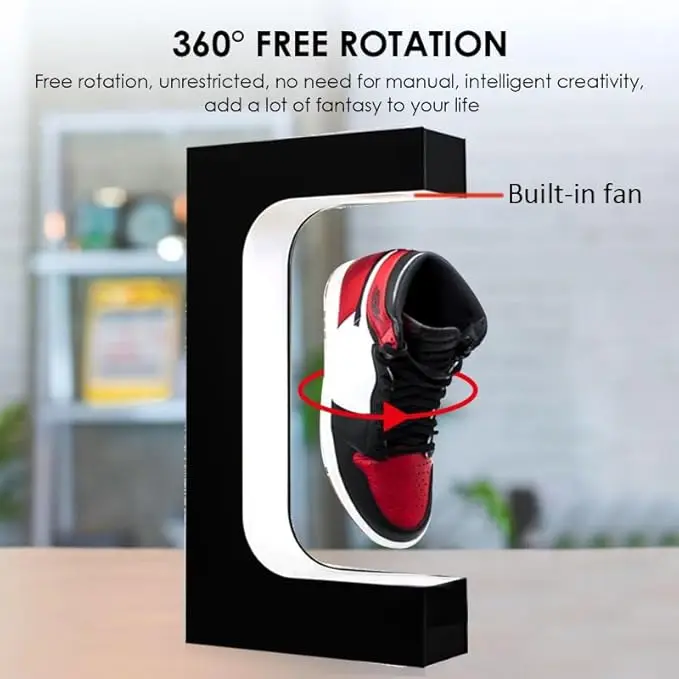 Magnetic Levitating LED Light Display Rack for Shoes