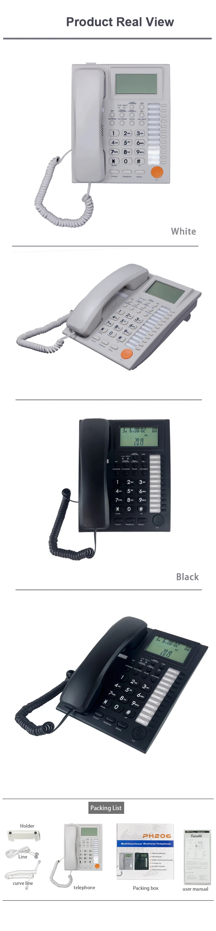 Excelltel PH206 - Reliable Office Phone with Caller ID