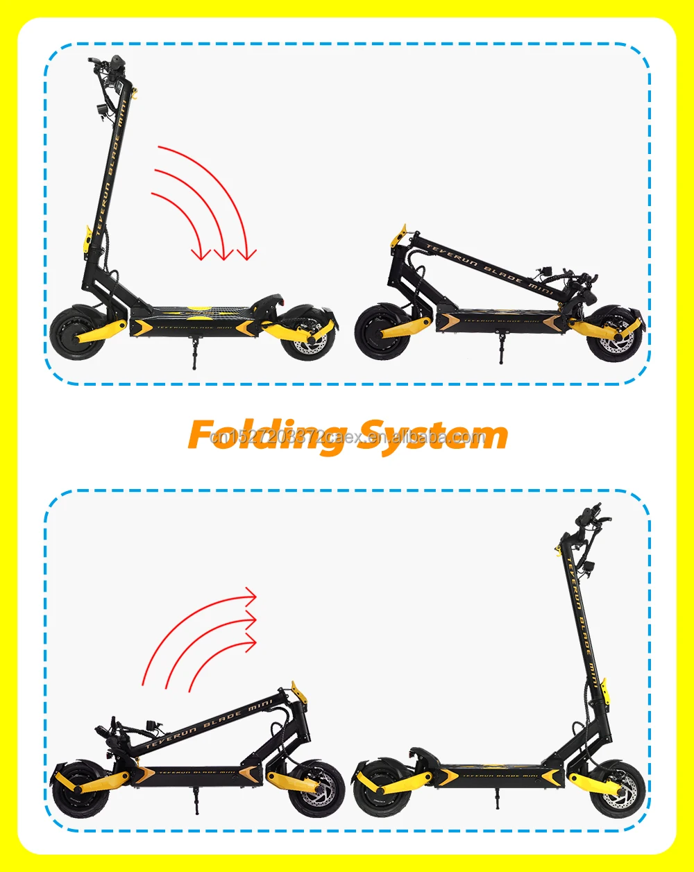 New Teverun Blade Mini Pro 48v 18.2ah 55kmh Electric Scooters With ...