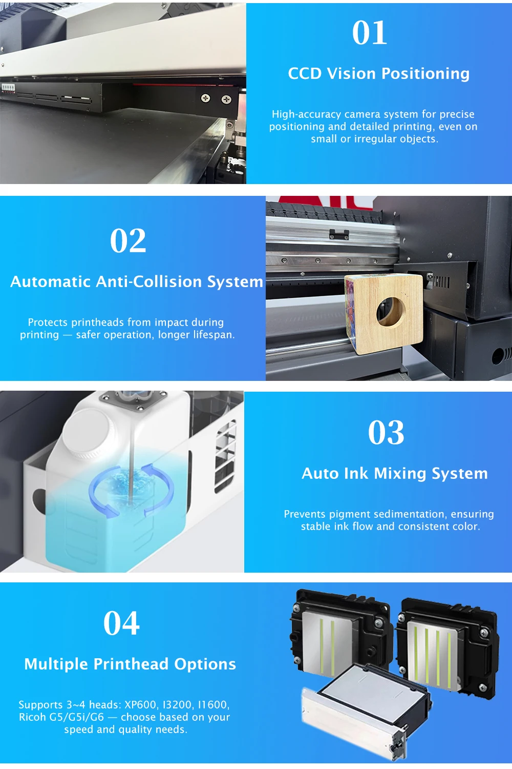 Multi Color UV Printer - Automatic Focus Vision System