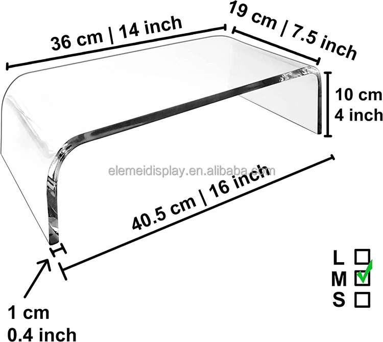U Shaped Premium Clear Acrylic Desk For Tv | Acrylic Computer Desk ...