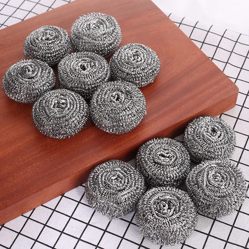 12 Pack Stainless Steel Sponges Scrubbing Scouring Pad Steel Wool ...