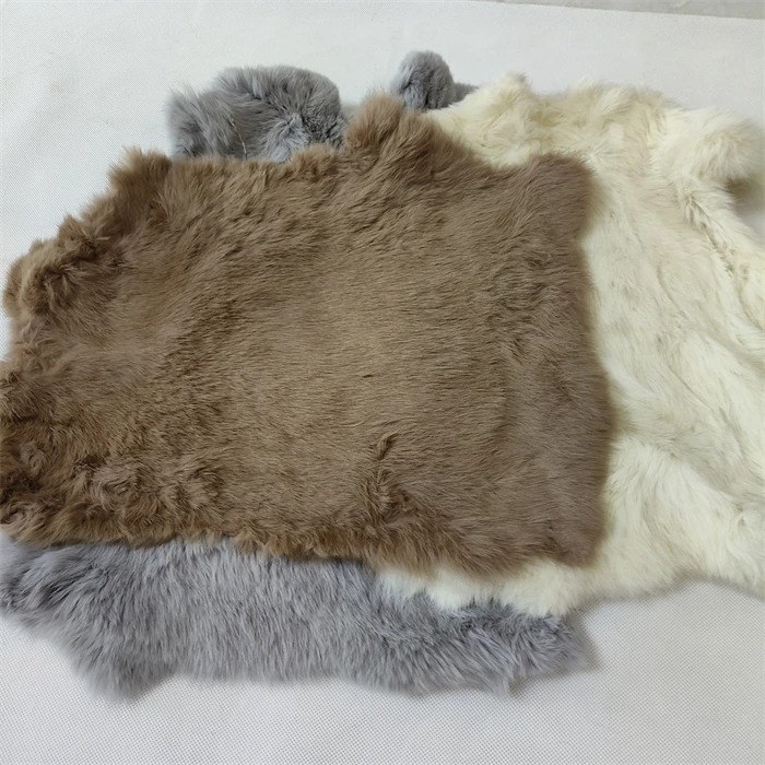 High Quality Soft Pelt Real Rabbit Fur Anti-Shrink Anti-Wrinkle ...