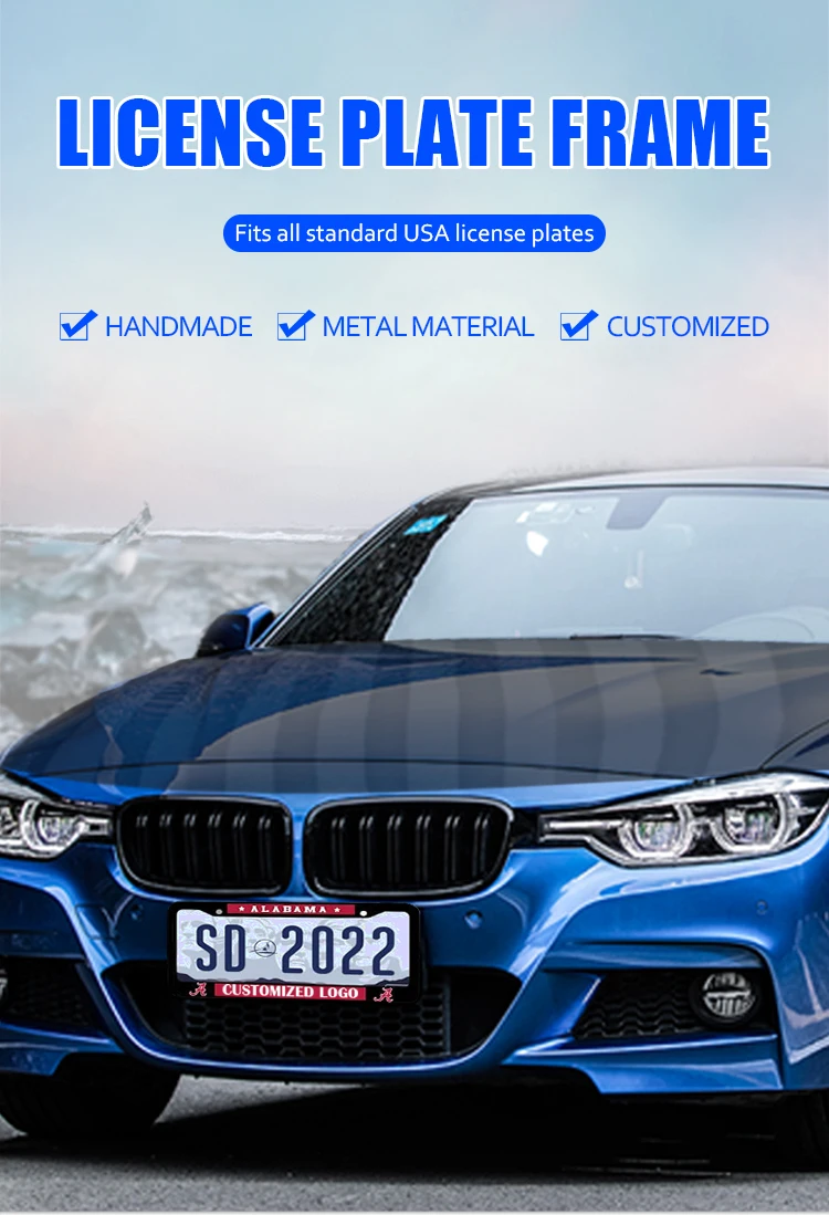 Customized Aluminum Car Plate Sublimation License Plate Blank ...