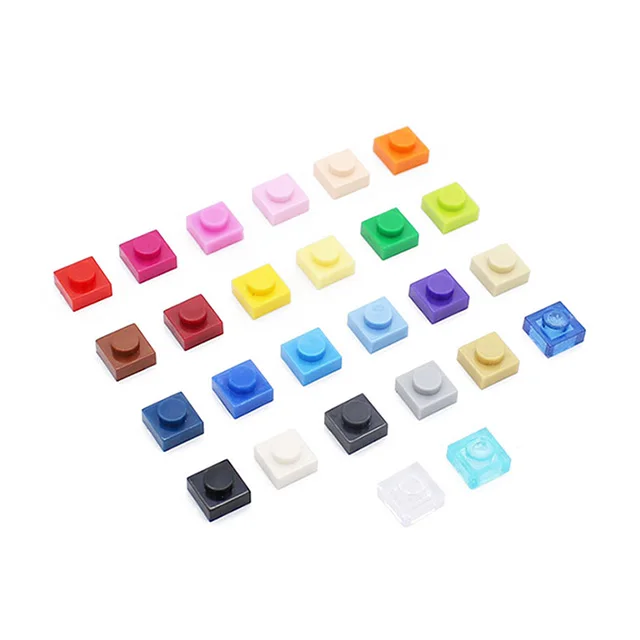 1x1 Plate Building Blocks - Educational DIY Toys for Kids