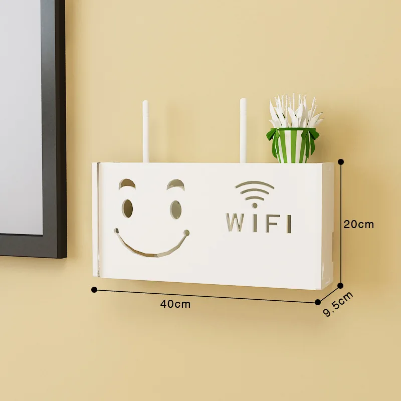 Home Wall Mount Wifi Router Boxes Wi-fi Router Shelf Storage Shelf High ...