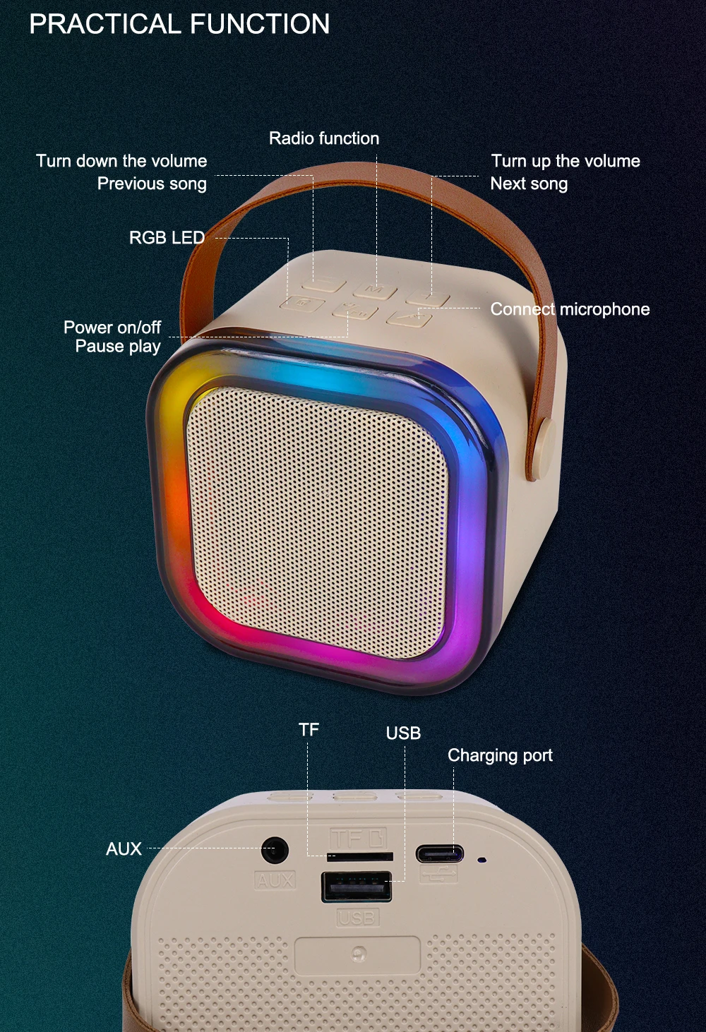 SING-E ZQS K12 Mini Portable BT Music Karaoke Audio Speaker