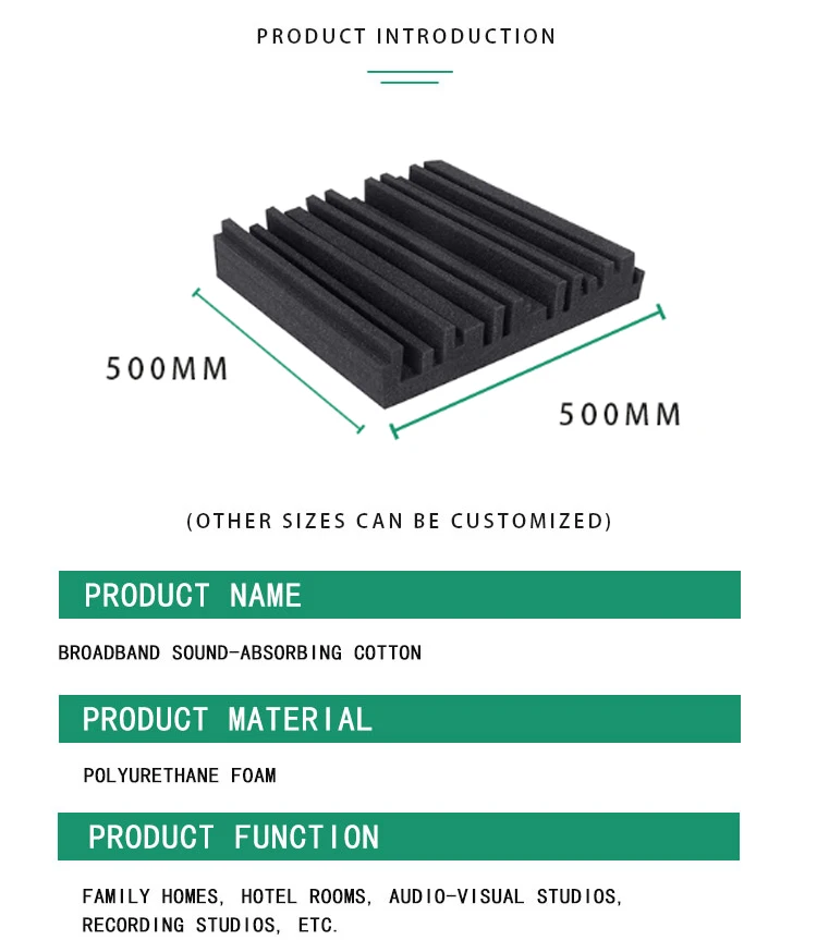 Modern Design Acoustic Panels Self-adhesive 3d Sound Absorbing Foam For ...