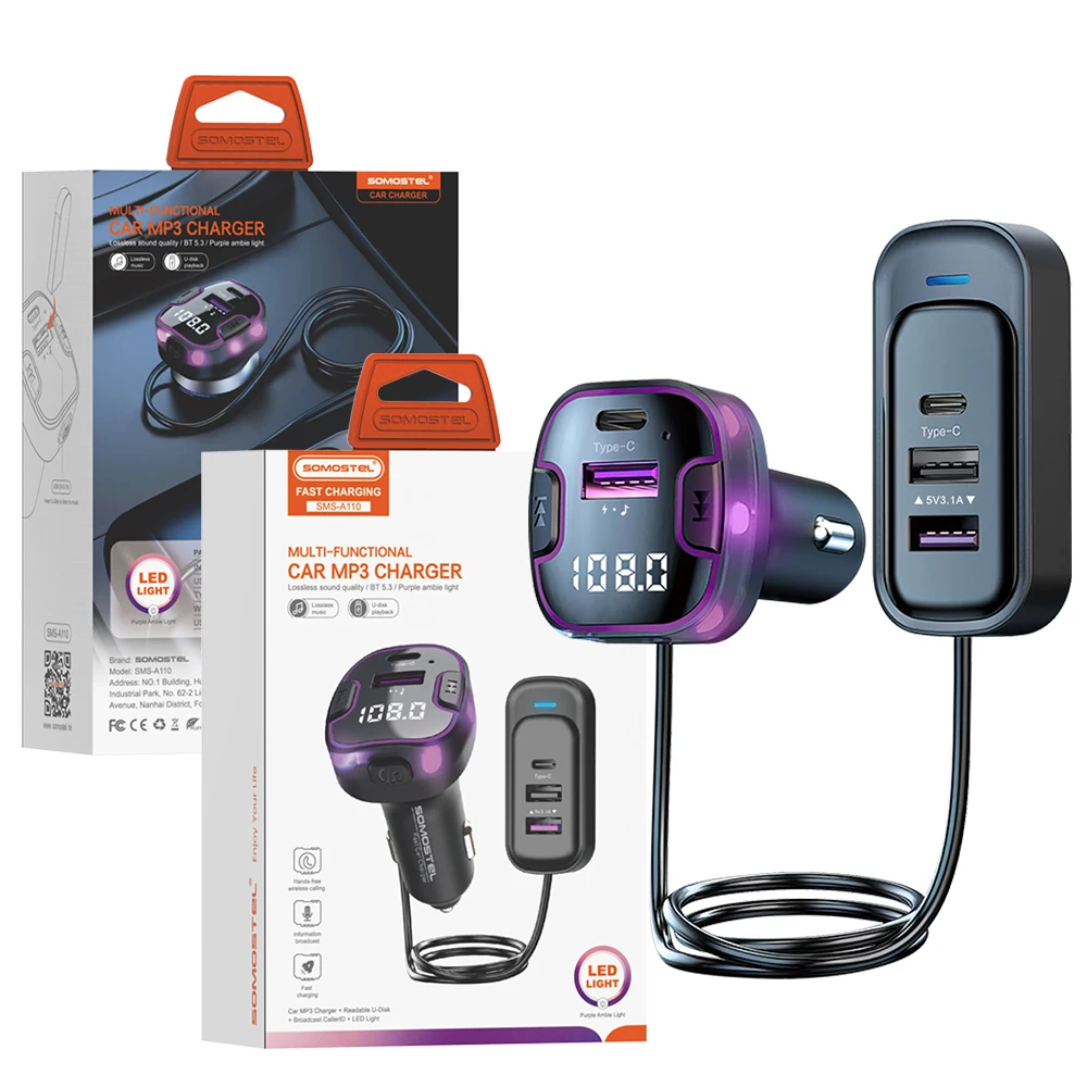 Somostel Sms-a110 Pd 25w Extension Portable Car Charger Fast Charging ...