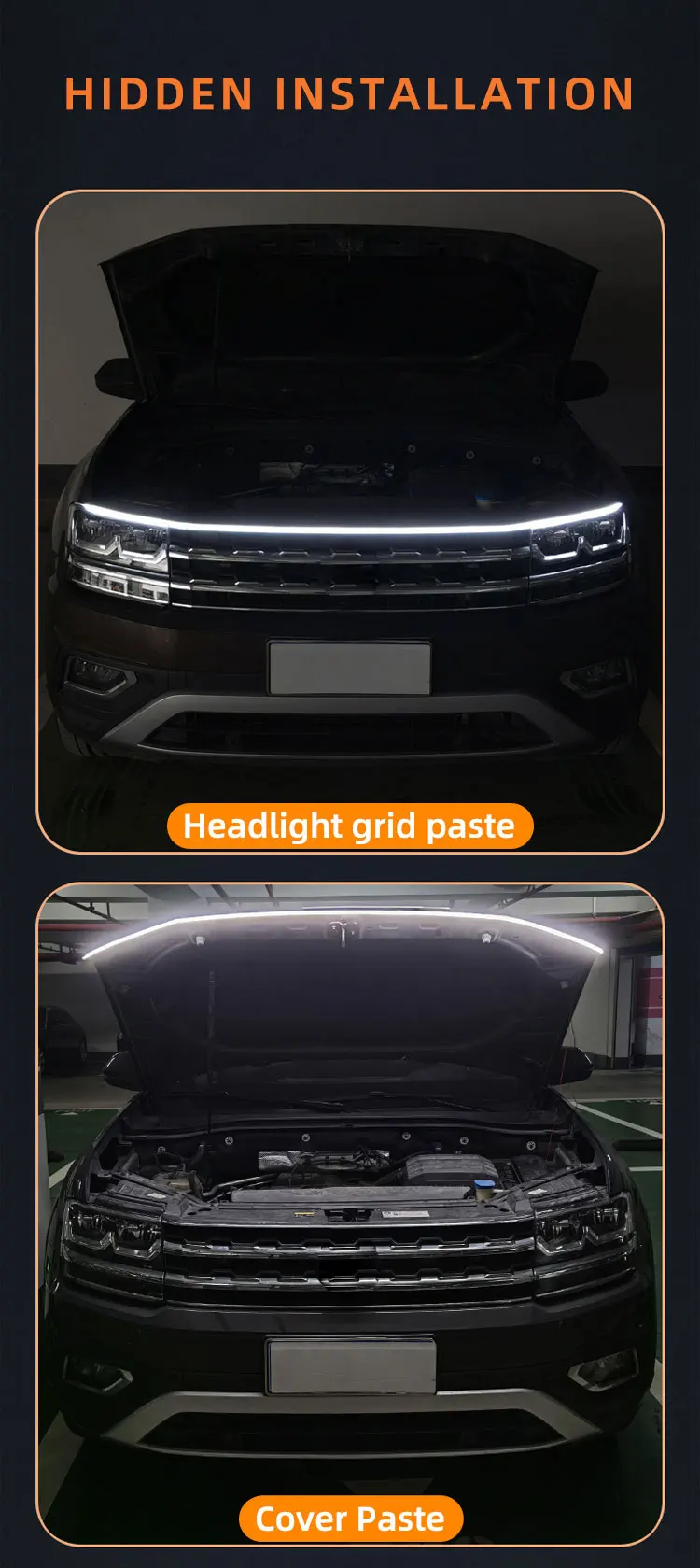 Baona Animated Dynamic Flexible Daytime Running Light Car Scan Start ...