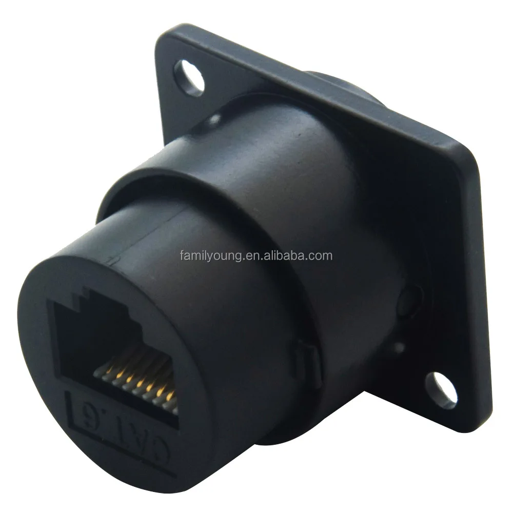 RJ45 Cat6 Socket D-Type Module - Ethernet Extension Adapter