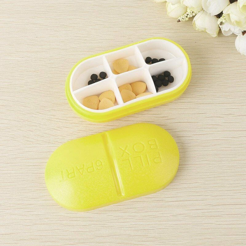 Customization High Quality Capsule Plastic Pill Box With 6 Plastic ...