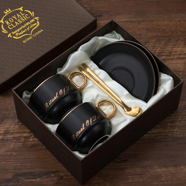 Luxury Ceramic Coffee Cup And Saucer Afternoon Tea Set With Gift Box ...