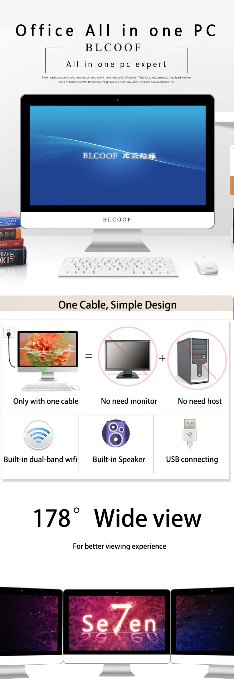 All-in-one Pc 19/22/24/27" Cheap Complete Set 1920*1080 Desktop ...