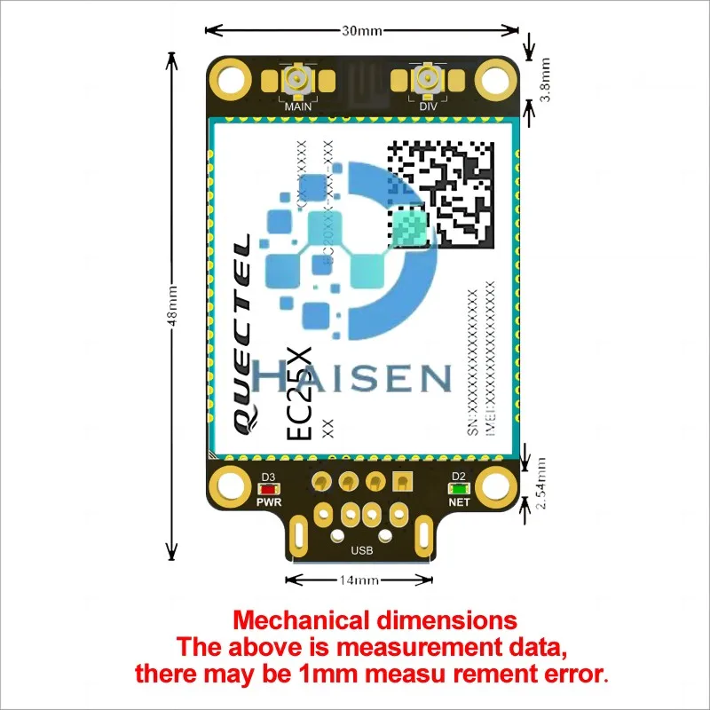 HAISEN QUECTEL EC25AFXGA USB Dongle 150Mbps Cat.4 LTE Cellular Wireless ...