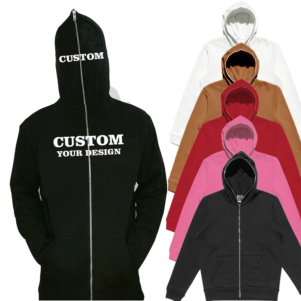 Custom Logo Wholesale Full Face Zip Up Blank Rhinestone Men Sweater ...