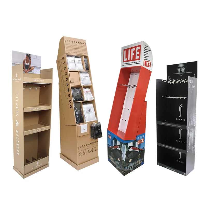 Custom Retail Display Cardboard Rack Stand - Collapsible