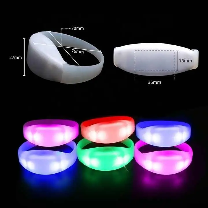 DMX Programmable LED Wristband Remote Controlled Bracelet for Party ...