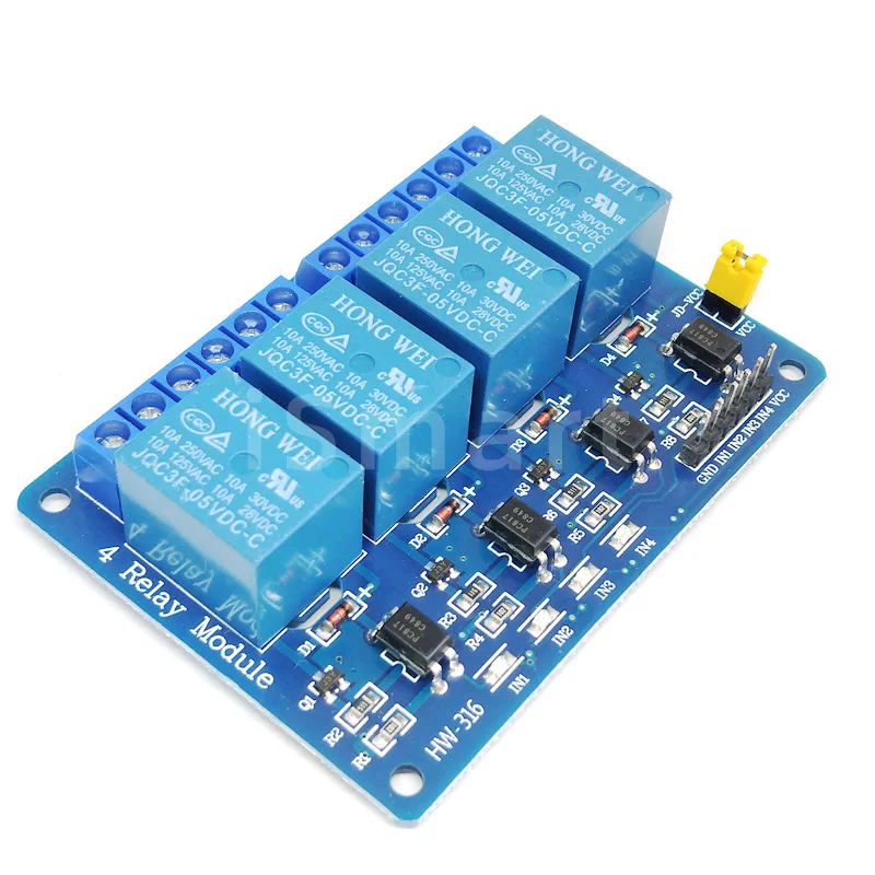 Jocse 4 Channel Way DC 5V 12V Relay Module with Optocoupler