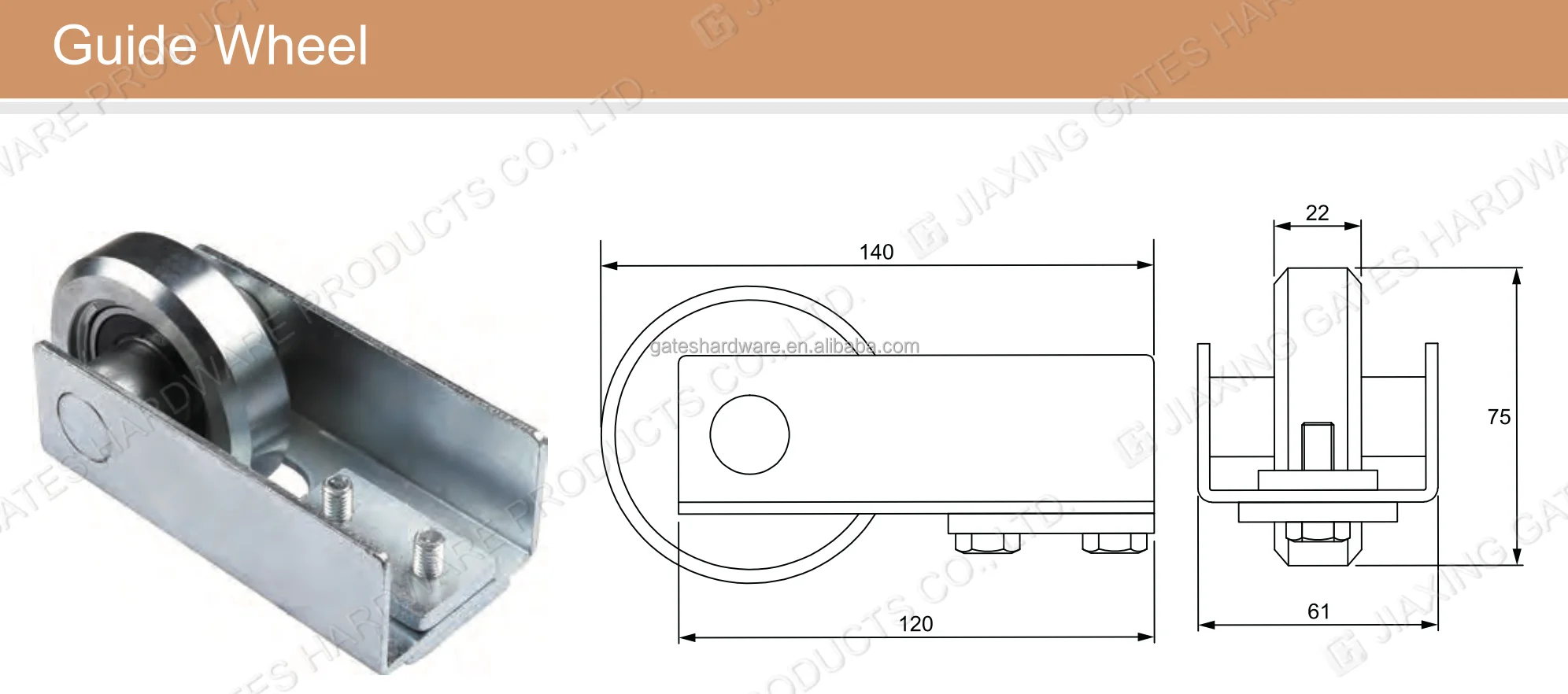 Cantilever Gate Guide Wheel Roller for Heavy Duty Use