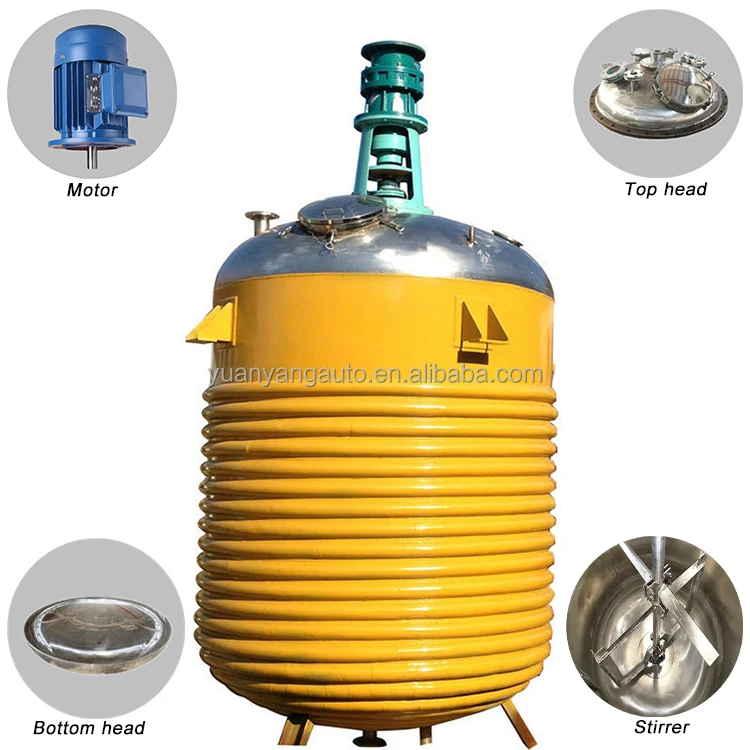 6000L External Coil Type Stirred Tank Reactor - Durable & Efficient