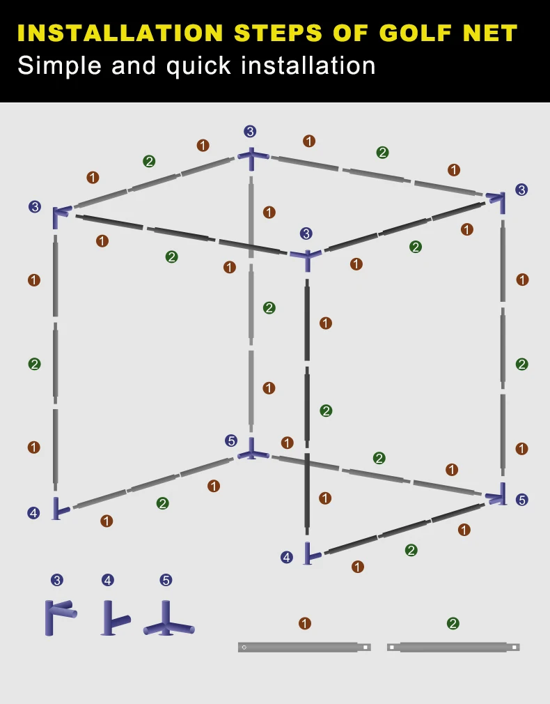 Backyard Golf Training Cage – Portable Hitting Net with Target for ...