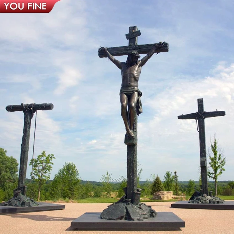 Outdoor Life Size Christian Religious Church Garden Crucifixion Bronze ...
