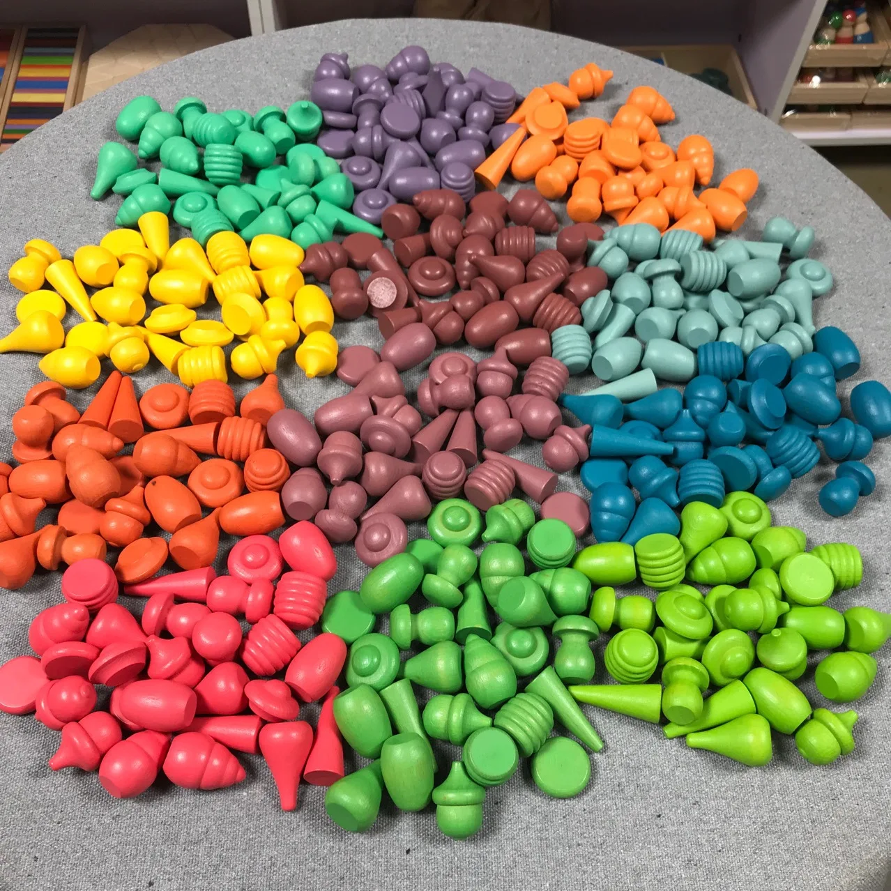 324pcs Colourful Wooden Loose Parts Sets for Sensory Play