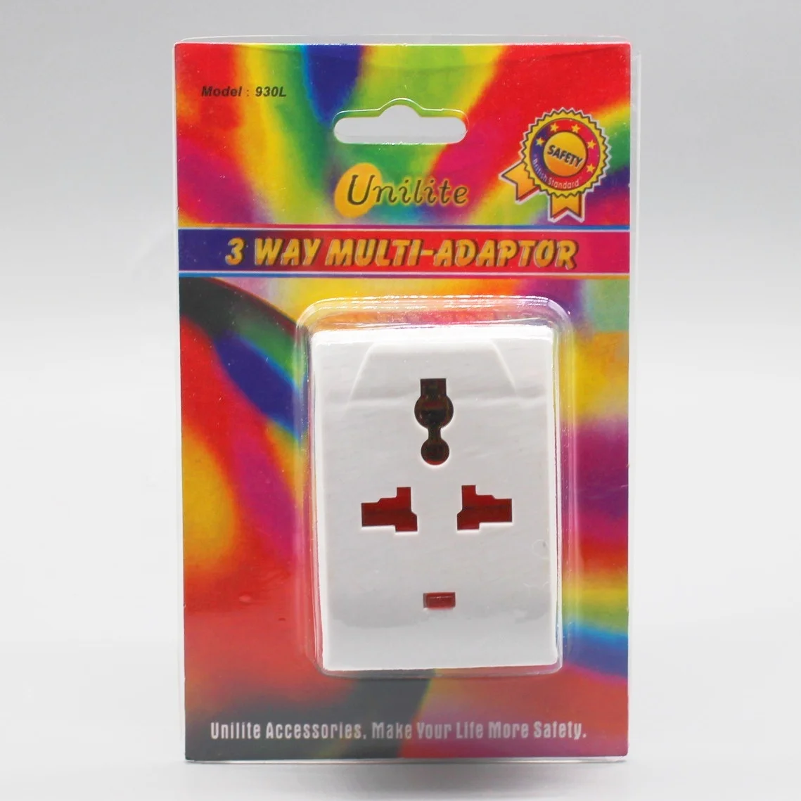 Cyprus Three Pin UK Standard to US Standard Tourist Socket Conversion Plug