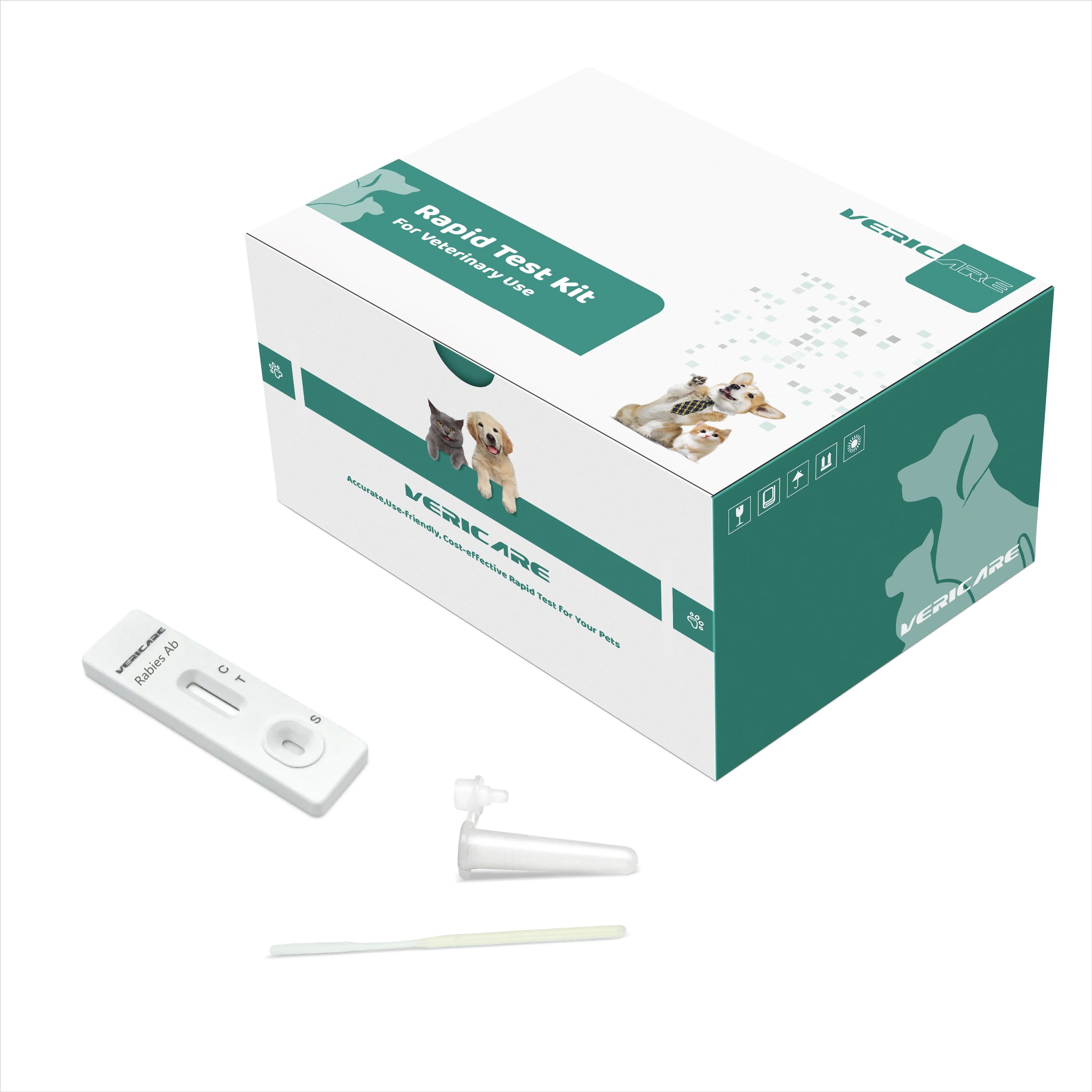 Rabies Antibody Rapid Test Kit for Vet Use - Vericare