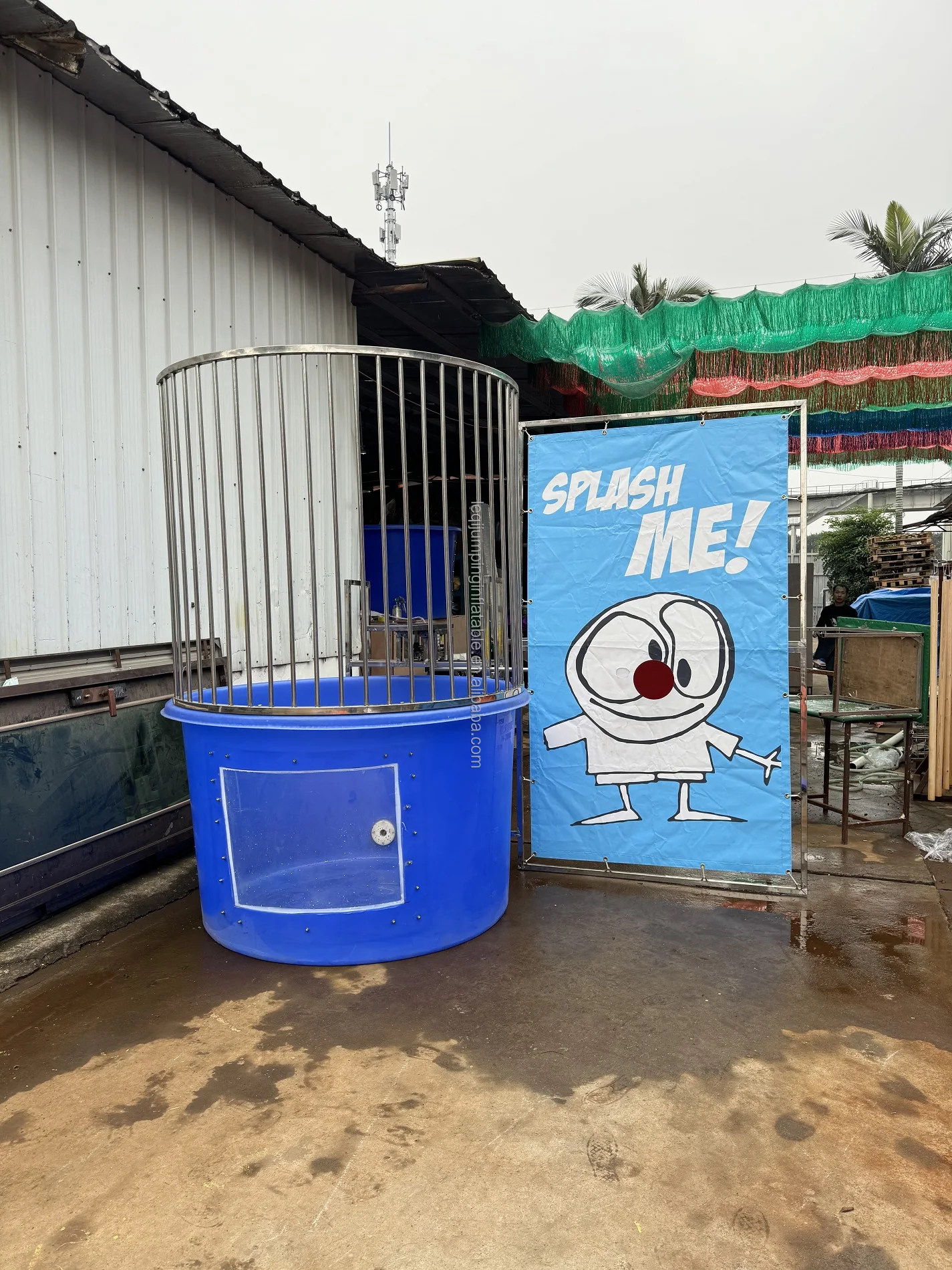 Metal Frame Dunking Booth Machine Backyard Entertainment Kids Adults ...