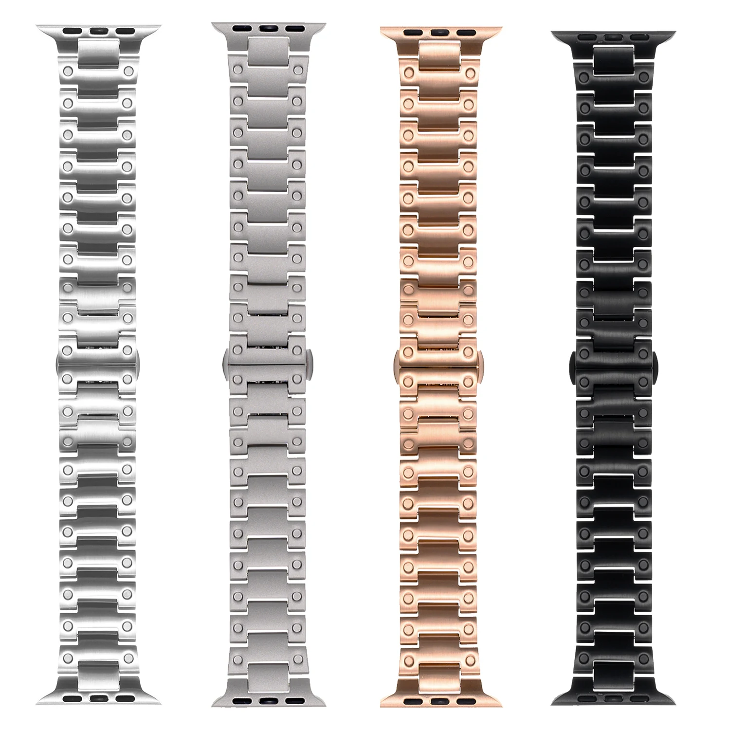 Custom Titanium Color Stainless Steel Watch Band for Apple Watch