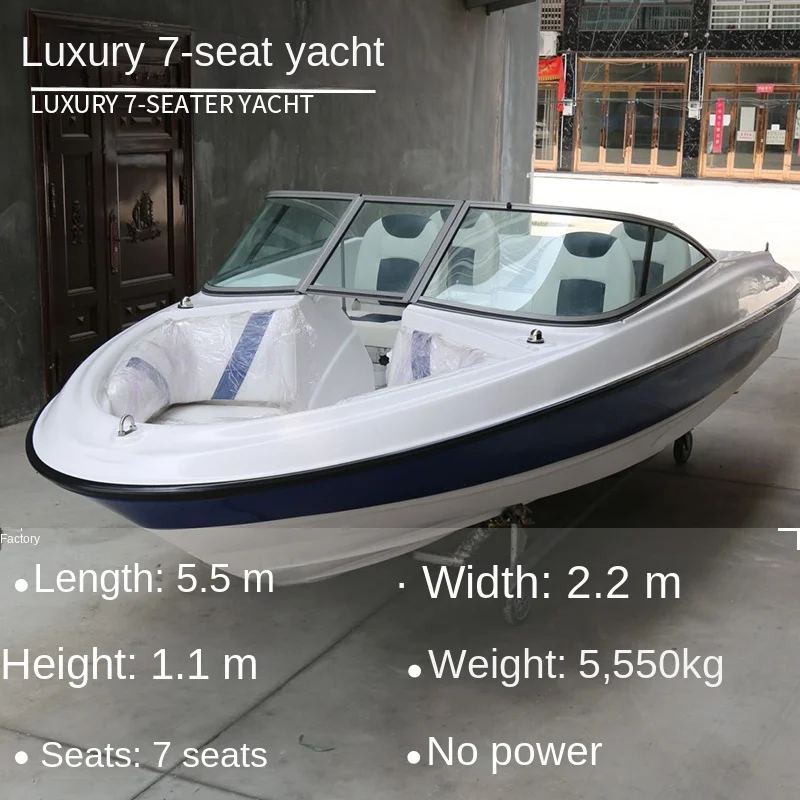 Hot Sale Factory Direct Sale 17ft Fiberglass Sport Boats 530mm Motor ...