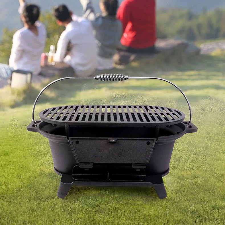 Japanese Hibachi Grill - Portable Cast Iron BBQ Stove