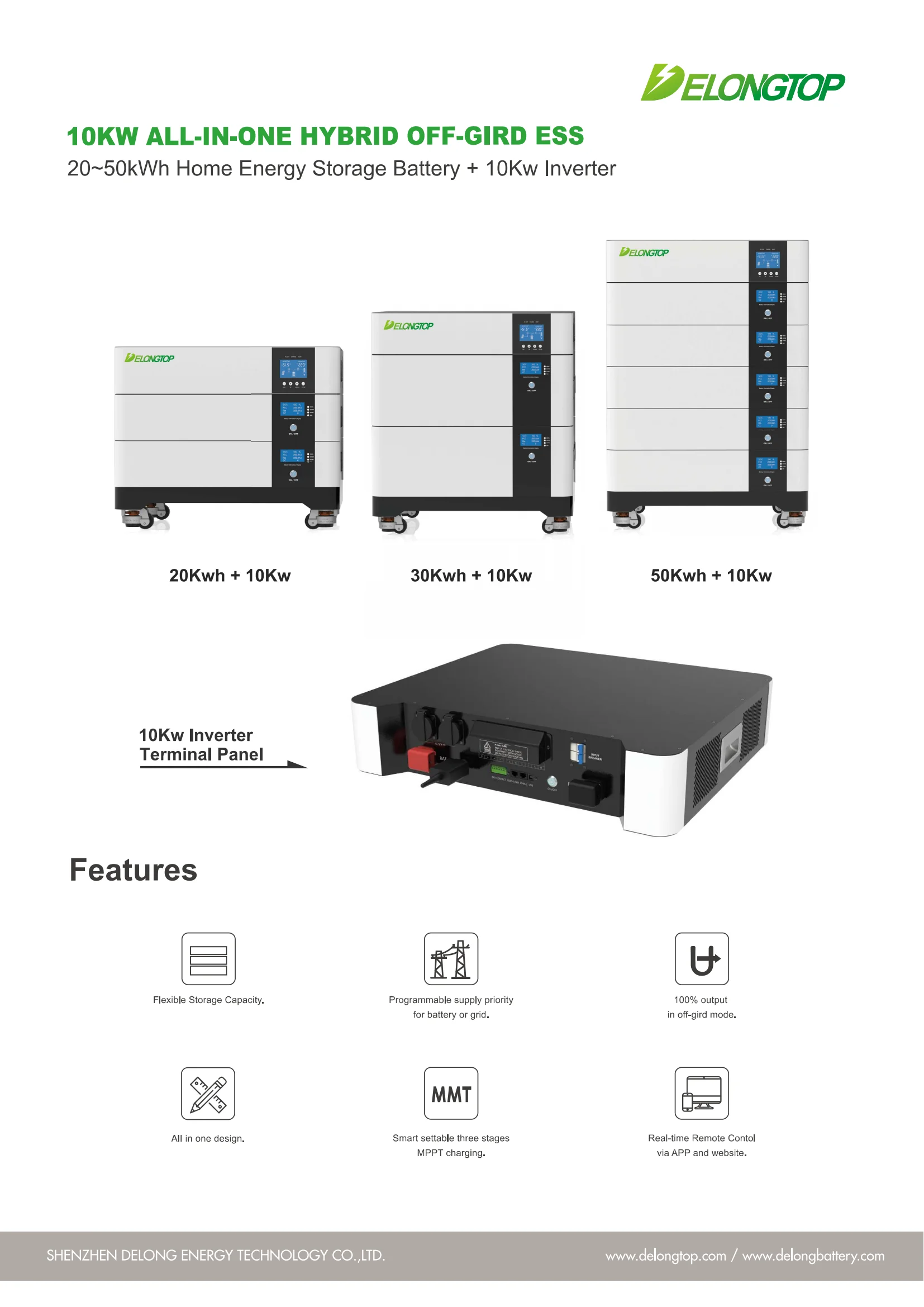 All in One 51.2V Lifepo4 Battery - 300ah 15kwh Solution