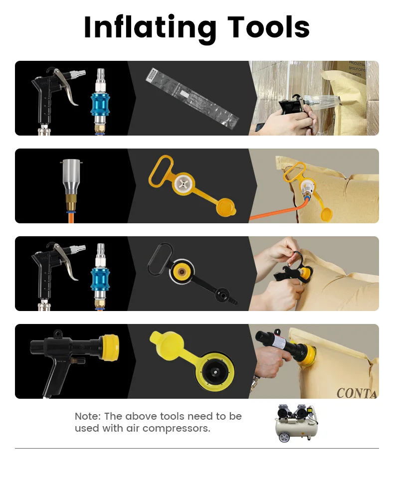 Strong Shipping Container Edge Protector Inflatable Brown Paper Air ...